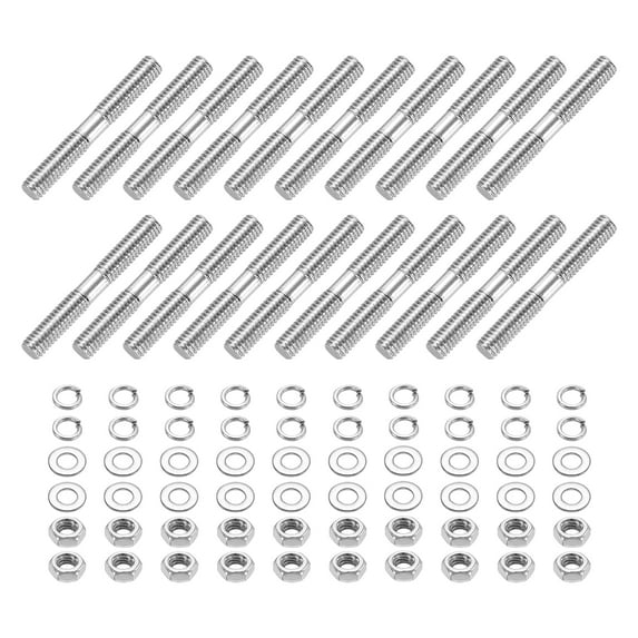 CERPXFF-20pcs Double Ended Stud Screws, M4x30mm 304 Stainless Steel ...