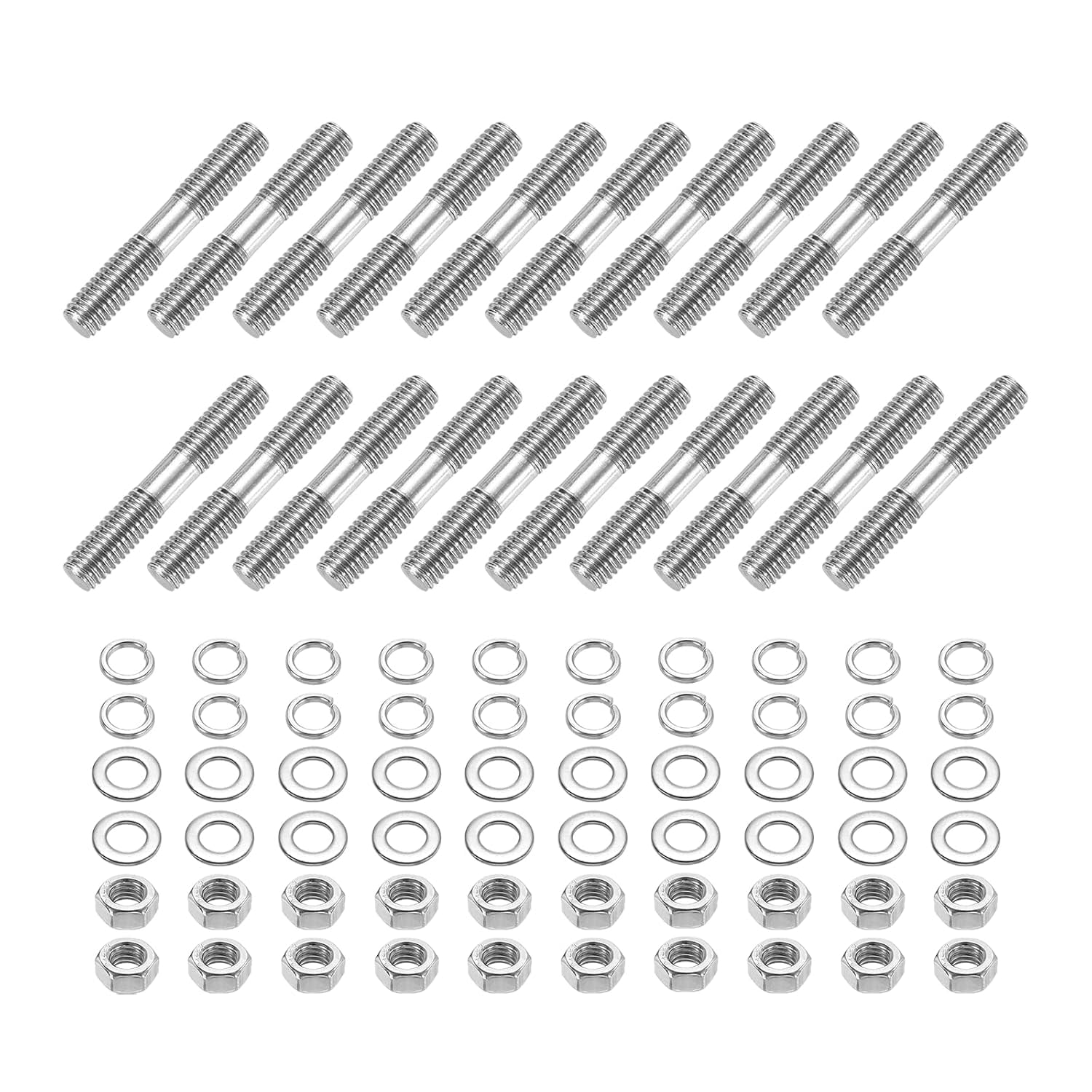 CERPXFF-20pcs Double Ended Stud Screws, M5x30mm 304 Stainless Steel ...