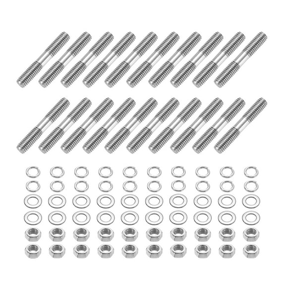 CERPXFF-20pcs Double Ended Stud Screws, M5x30mm 304 Stainless Steel ...