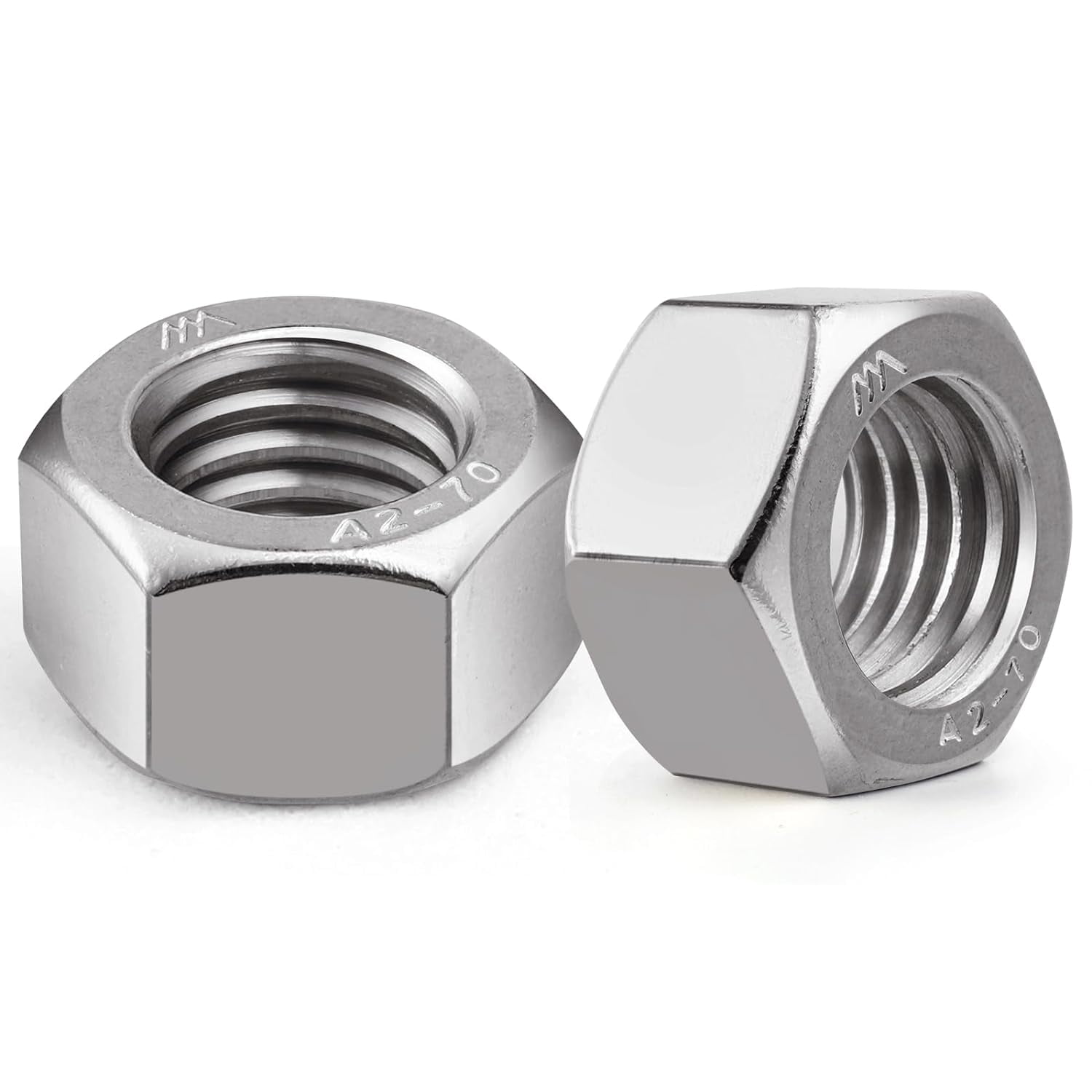 CERPXFF-20pcs M12-1.75 Hex Nuts, 304 Stainless Steel 18-8 External Hex ...