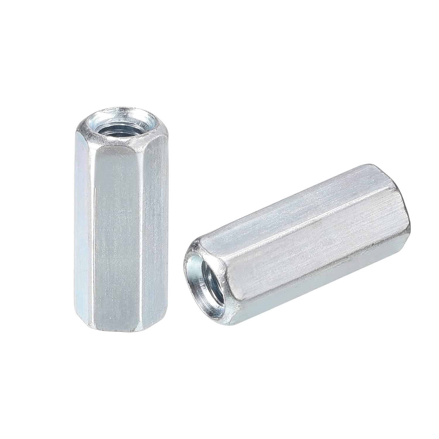 CERPXFF-20pcs M5x8x20mm Coupling Nuts - Galvanized Carbon Steel Hex ...