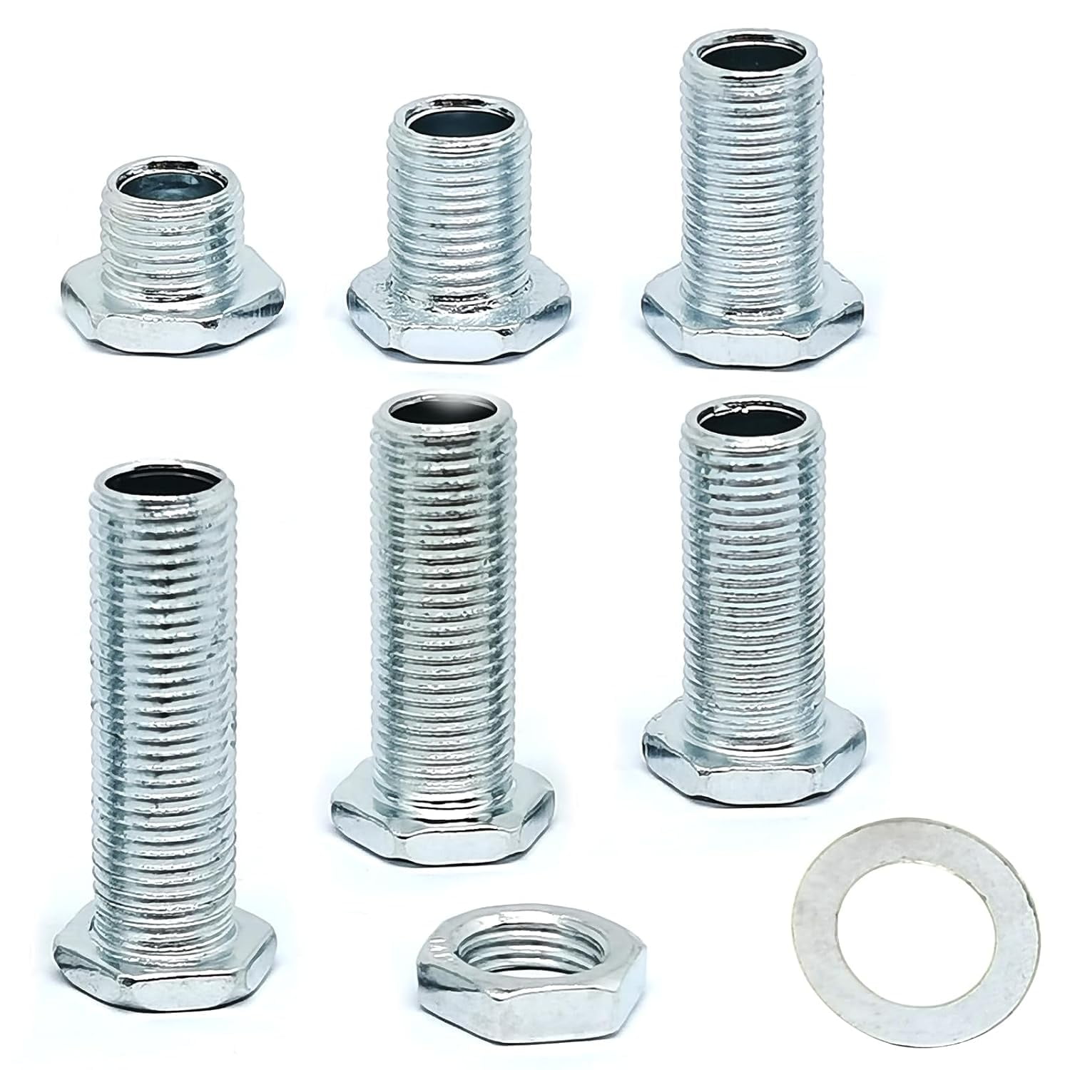 CERPXFF-24sets M10x10mm/15mm/20mm/25mm/30mm/35mm Hex Head Hollow Screw ...