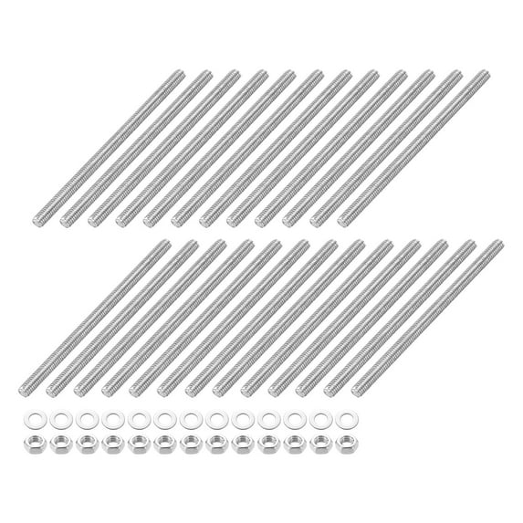 CERPXFF-25pcs Fully Threaded Rod, M3 x 50mm Stainless Steel Right Hand ...