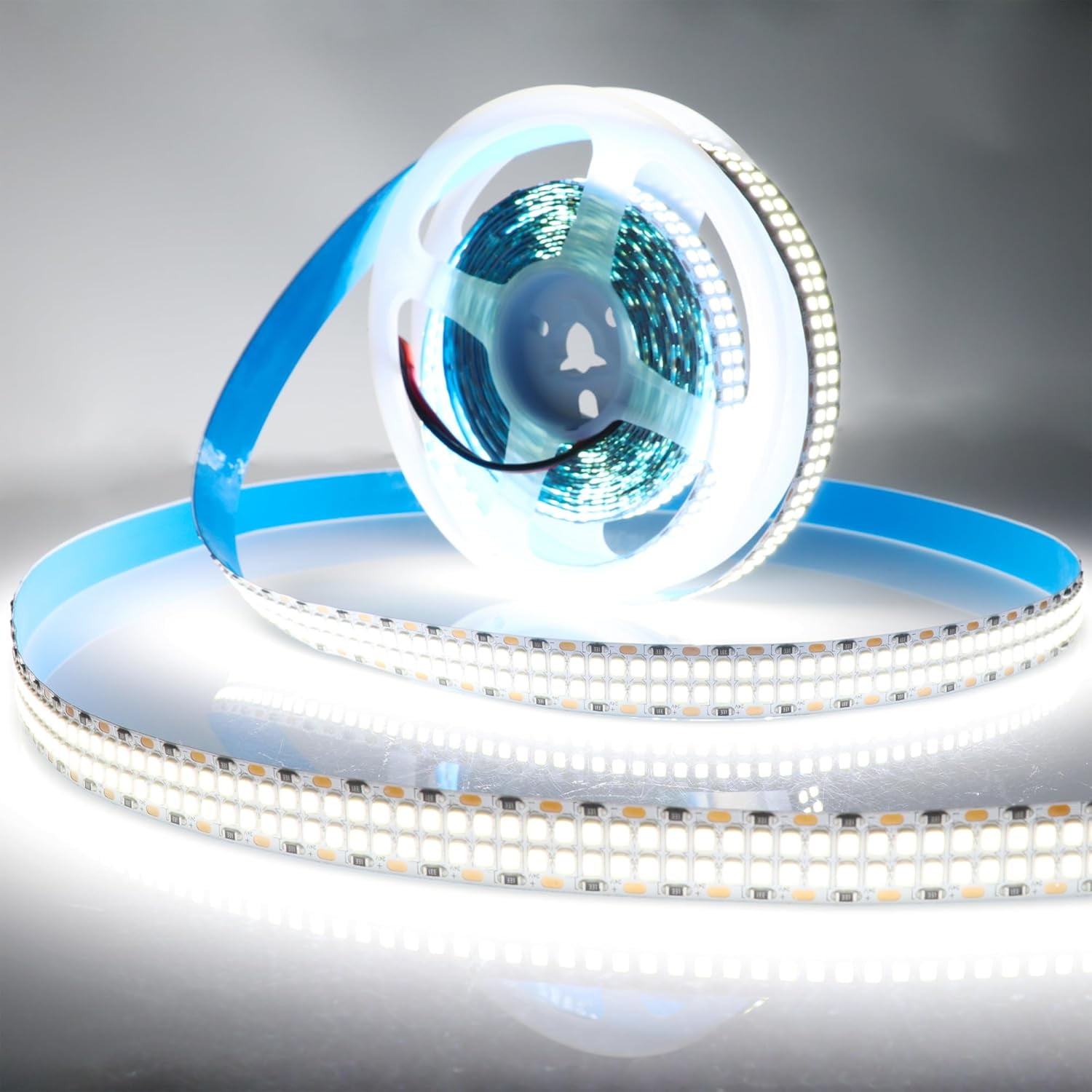 CERPXFF-2835 SMD Cold White LED Strip Lights 6500K DC 24V 16.4ft/5M Double Row 2400 LEDs ...