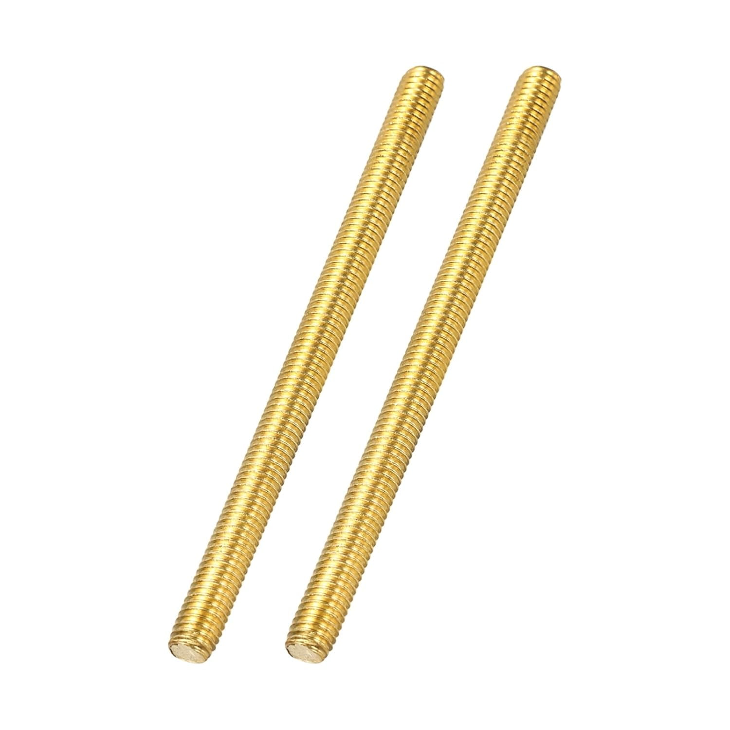 CERPXFF-2Pack M6x90mm Fully Threaded Rod, Brass Right Hand All Thread ...