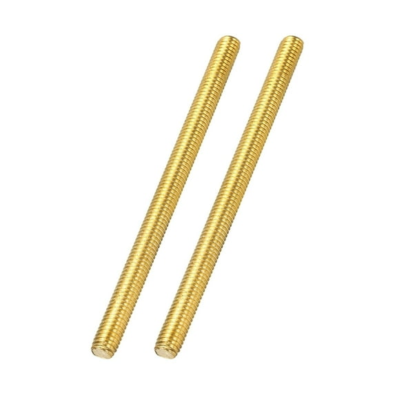 CERPXFF-2Pack M6x90mm Fully Threaded Rod, Brass Right Hand All Thread ...