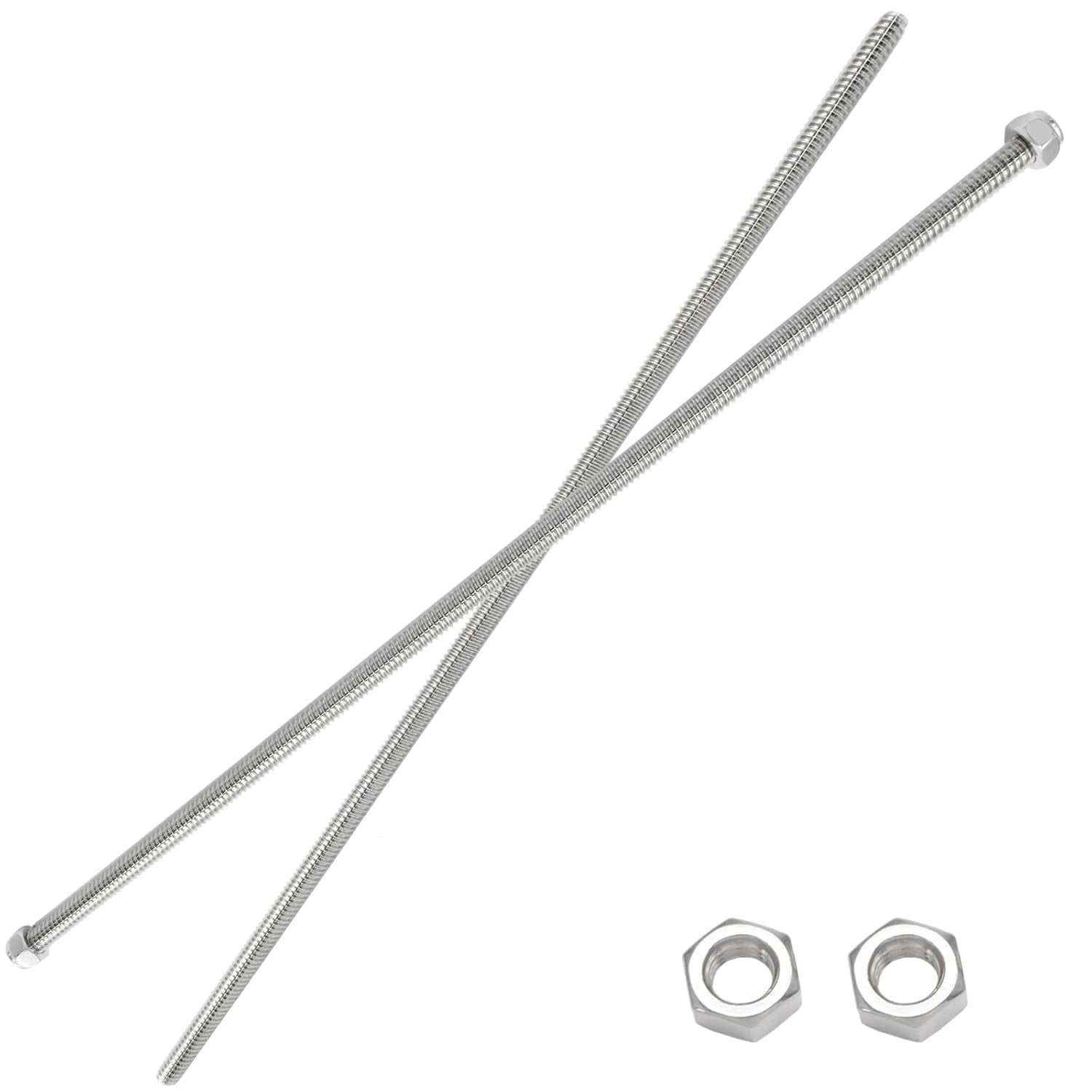 CERPXFF-2Pcs 1/4"-20 Threaded Rod Stainless Steel 1/4 Threaded Rod ...