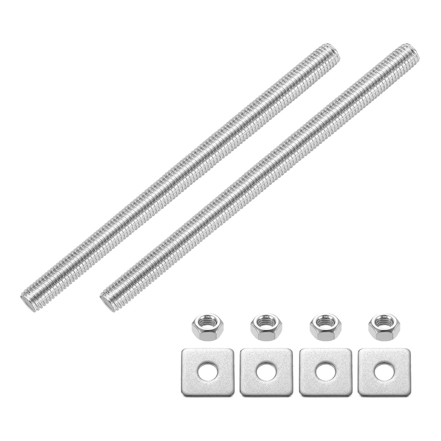 CERPXFF-2Pcs Fully Threaded Rod, M10-1.5 Thread Pitch 150mm Length ...