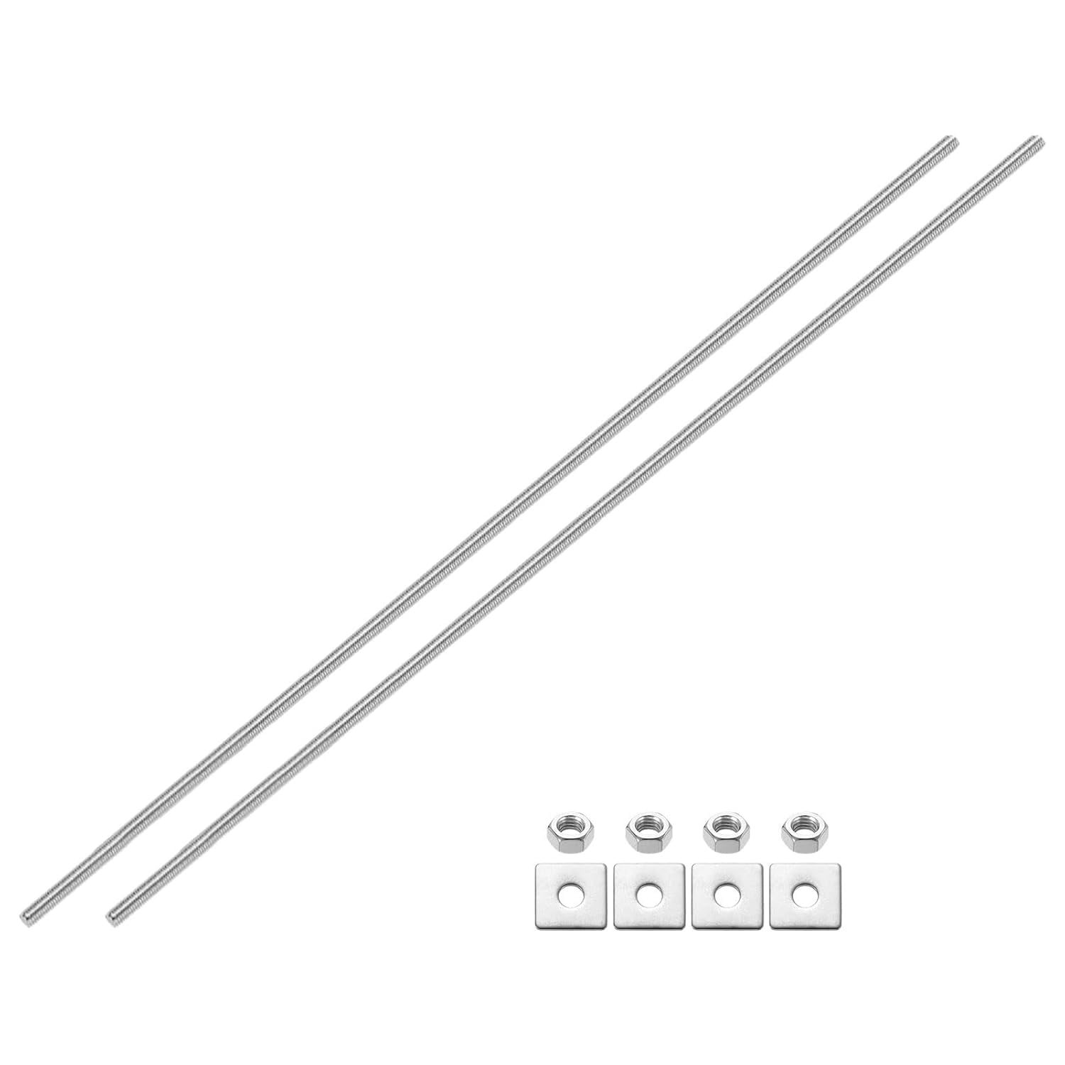 CERPXFF-2Pcs Fully Threaded Rod, M8-1.25 Thread Pitch 400mm Length ...