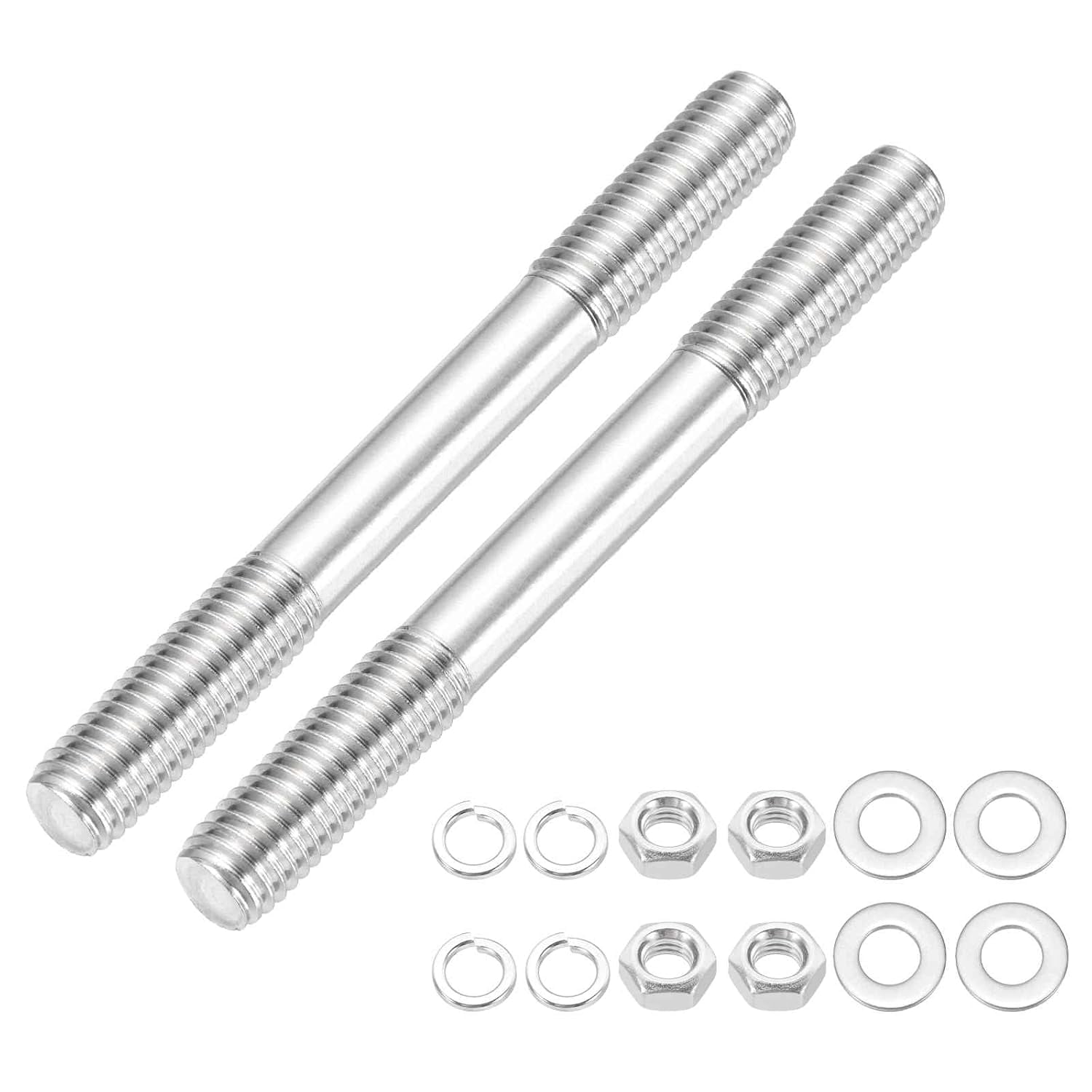 CERPXFF-2Set M10x90mm Double Ended Stud Screws, 304 Stainless Steel ...