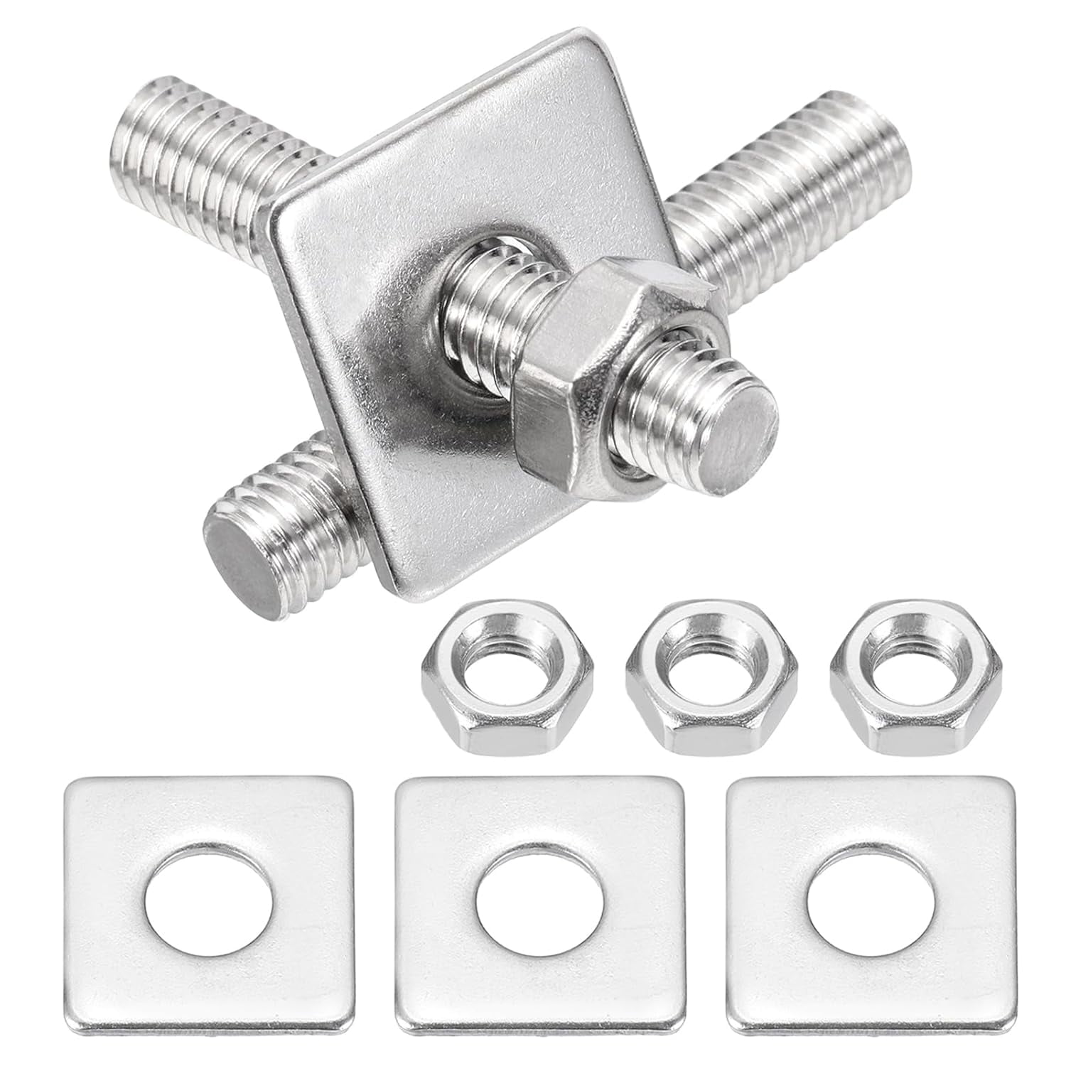 CERPXFF-2Set M8x50mm Fully Threaded Rod, 201 Stainless Steel Threaded ...