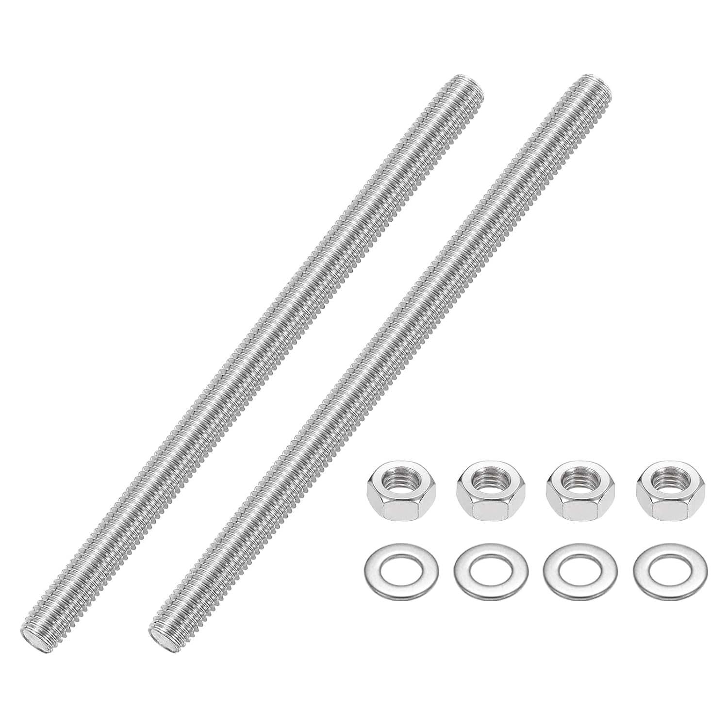CERPXFF-2pcs Fully Threaded Rod, M10 x 160mm Stainless Steel Right Hand ...