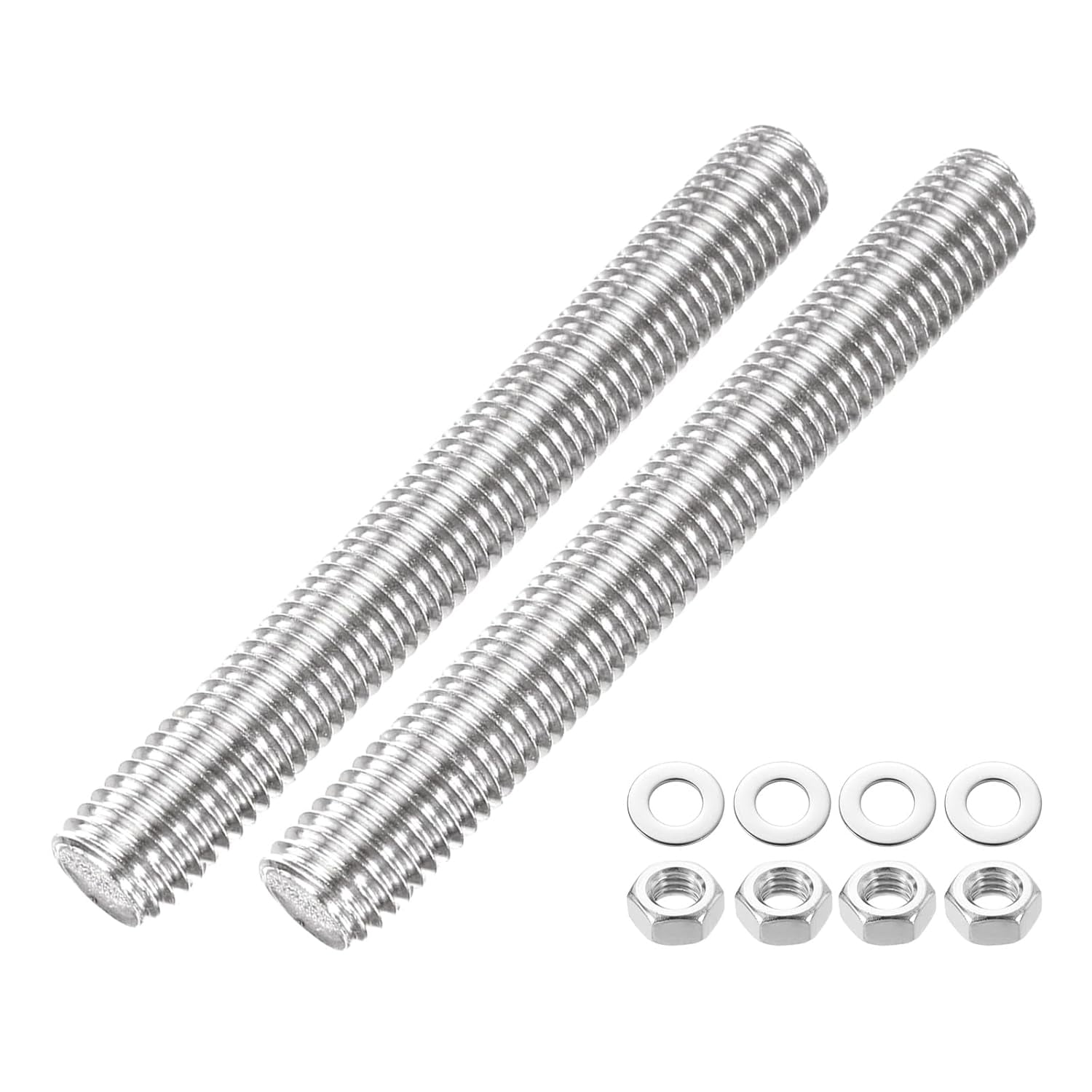 CERPXFF-2pcs Fully Threaded Rod, M12 x 100mm Stainless Steel Right Hand ...