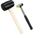 CERPXFF-2pcs Mallet Set, 16oz & 25mm Double-Faced Soft Rubber Mallet ...