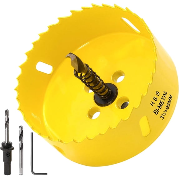 CERPXFF-3 3/4 inch Hole Saw With 3/8 Arbor HSS Bi-Metal Hole Saw Blade ...