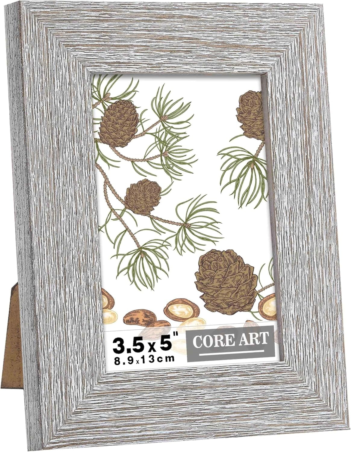 CERPXFF-3.5x5 Picture Frame, Handmade Wood Rustic Gray (Grey) Photo ...