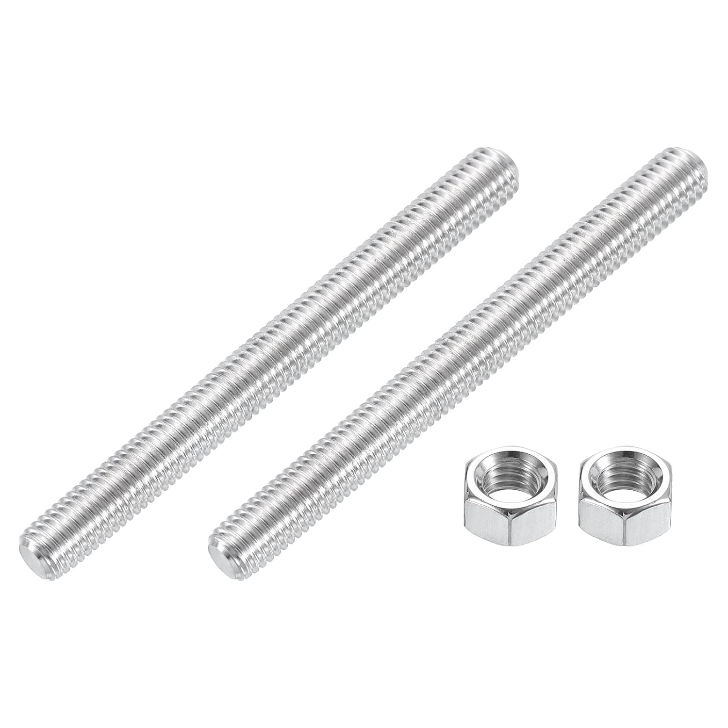 CERPXFF-3/8"-16 Fully All Threaded Rod, 2 Pcs 304 Stainless Steel Long ...