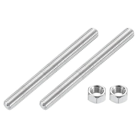 CERPXFF-3/8"-16 Fully All Threaded Rod, 2 Pcs 304 Stainless Steel Long ...