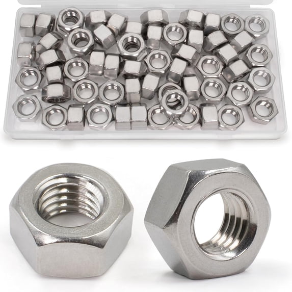 CERPXFF-3/8"-16 Hex Nuts,60 Pack 304 (A2-70) Stainless Steel Hardware ...