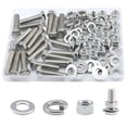 CERPXFF-3/8-16 x1-1/2 Hex Head Screw Bolt(20 PCS), Lock Nuts,Flat ...