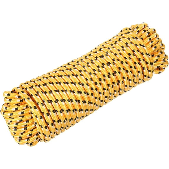 CERPXFF-3/8" 98ft Diamond Braided Ropes Orange Nylon Rope Polypropylene ...