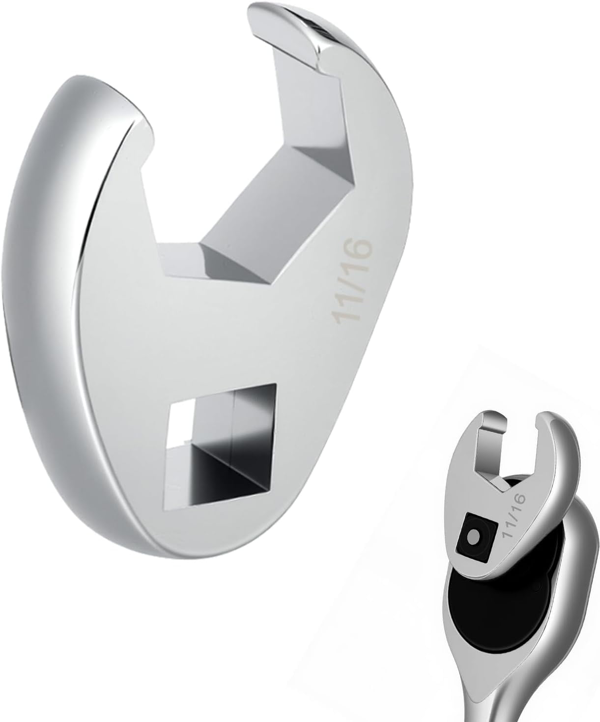 CERPXFF-3/8" Drive Crows Foot Wrench, 11/16" SAE Fractional Crowfoot ...