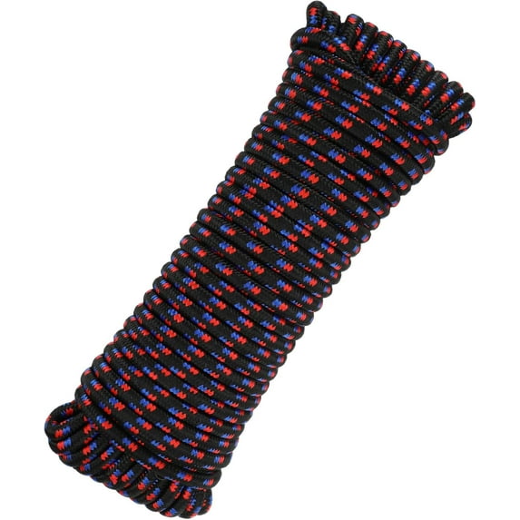 CERPXFF-3/8 Inch 100 Feet Polypropylene Rope,Solid Braided Utility Rope ...