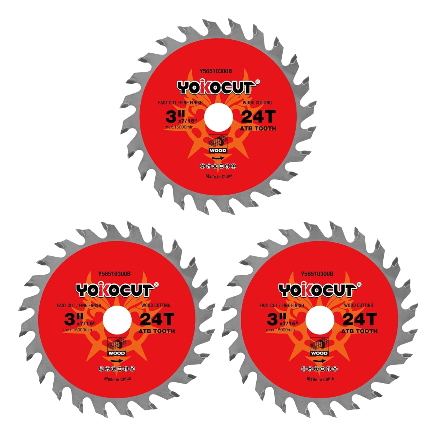 CERPXFF-3 Inch Circular Saw Blade 24T (Tungsten Carbide Tooth ...