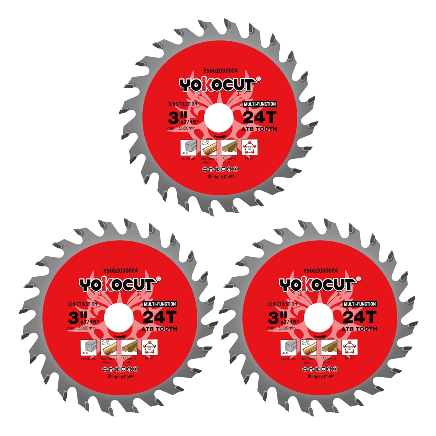 CERPXFF-3 Inch Circular Saw Blade 24T (Tungsten Carbide Tooth ...