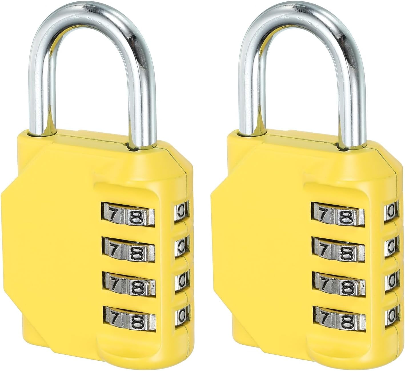 CERPXFF-3 Inch Long 4 Digit Combination Padlock, 2 Pack Waterproof Zinc ...