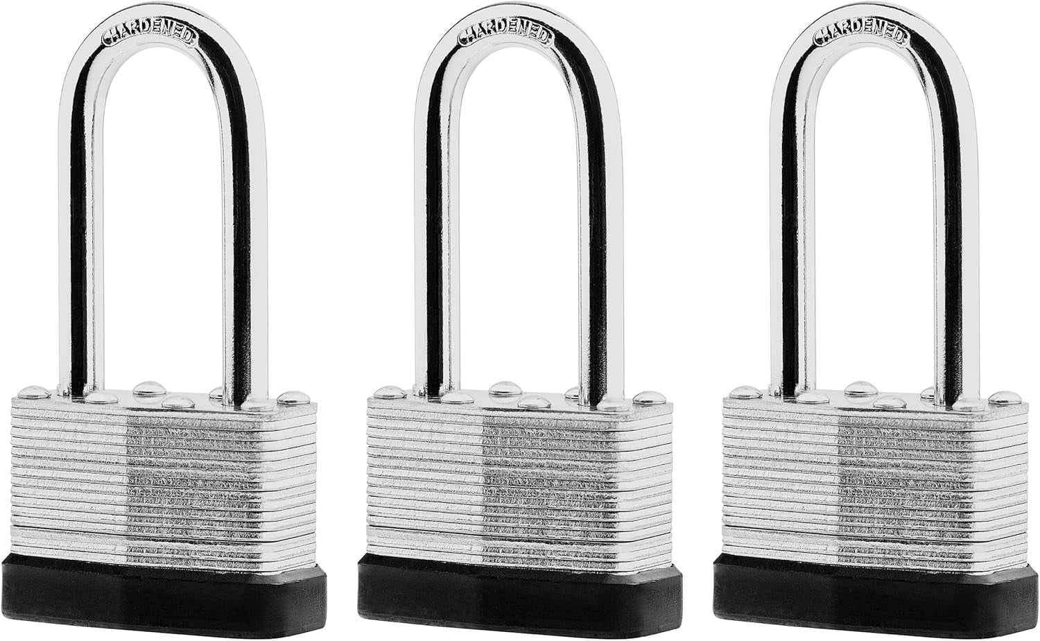 CERPXFF-3-Pack Keyed Alike Laminated Steel Padlocks Keys, 1-3/4" Wide ...