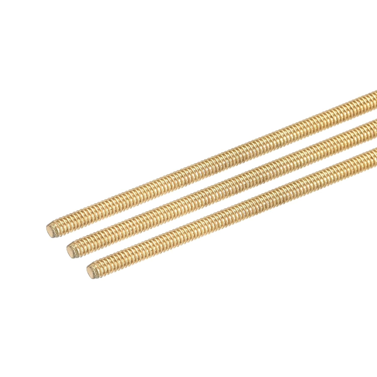 CERPXFF-3 Pack M2 x 250mm Fully Threaded Rod Brass Right Hand Threads ...