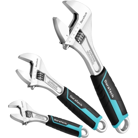 CERPXFF-3-piece Adjustable Wrench Set, 6-Inch& 8-Inch& 10-Inch Wrenches ...