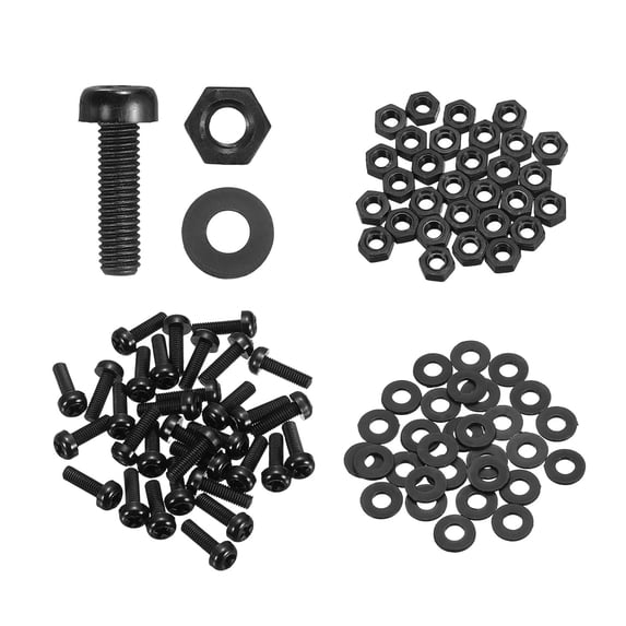 CERPXFF-30 Set M3x10mm Nylon PA66 Plastic Cross Round Head Screw ...