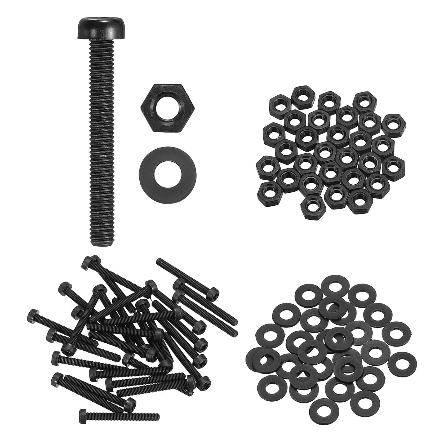 CERPXFF-30 Set M3x25mm Nylon PA66 Plastic Cross Round Head Screw ...