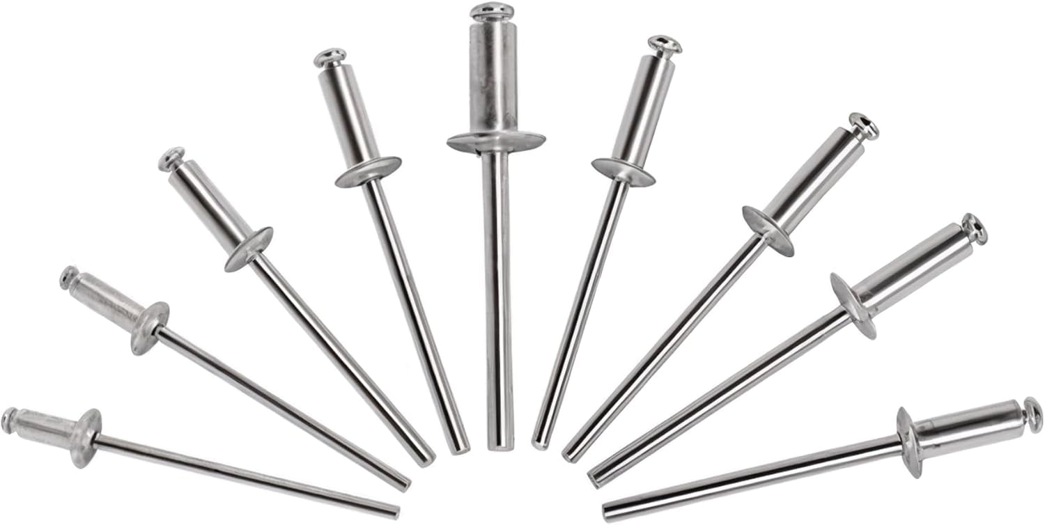 CERPXFF-300 pack 5/32" x 1/4" Silver Pop blind Rivets, 4mm x 6mm pop ...