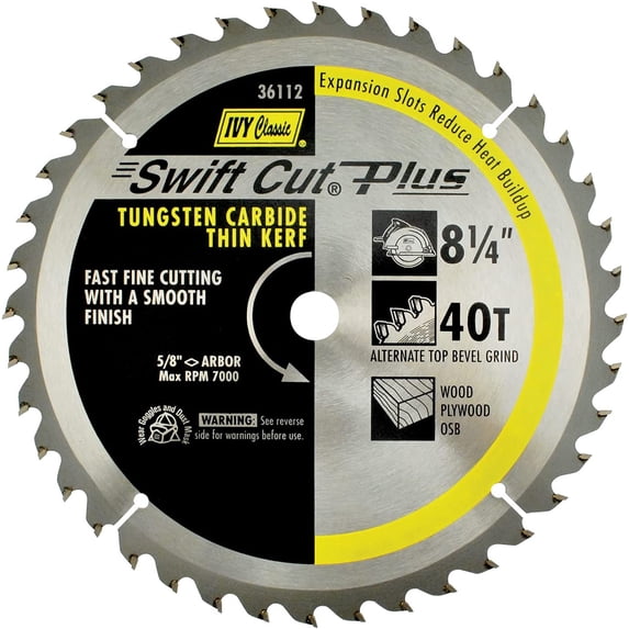 CERPXFF-36112 Swift Cut Plus 8-1/4-Inch 40 Tooth Carbide Circular Saw ...
