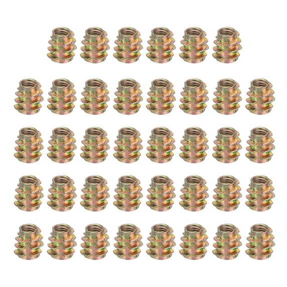 CERPXFF-38 Pcs Threaded Inserts for Wood, Zinc Alloy M5 Thread Inserts ...