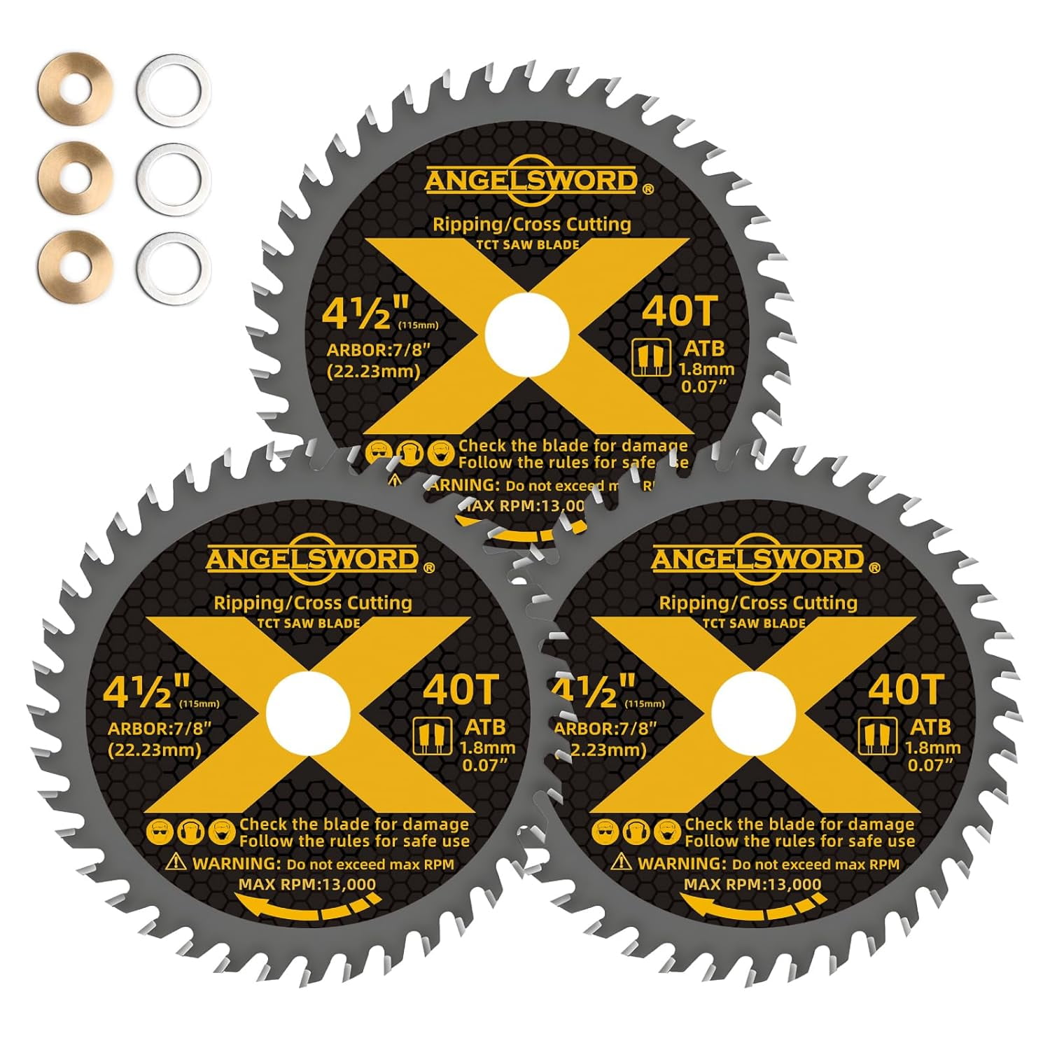 CERPXFF-4-1/2 Inch Circular Saw Blade,7/8" Arbor 40T, Used on Angle ...