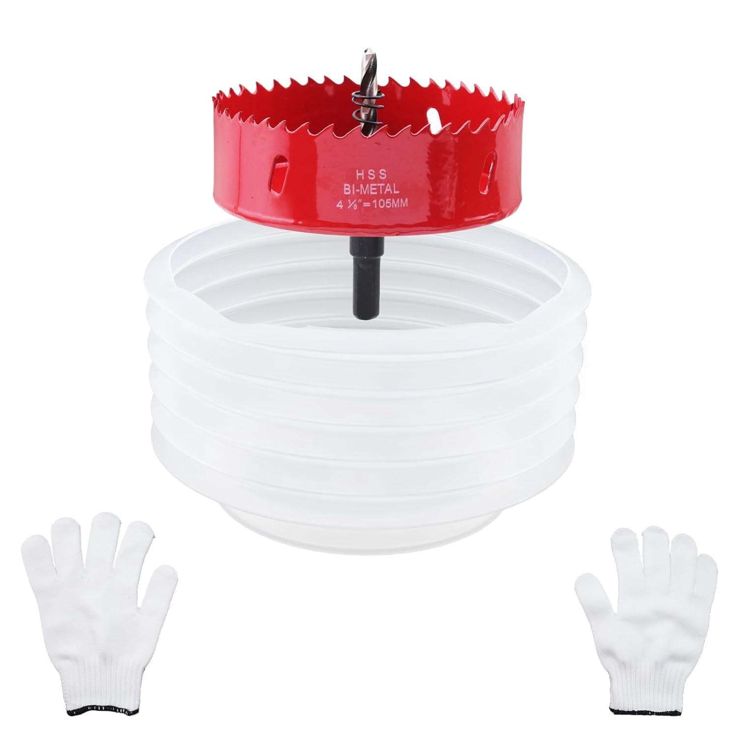 CERPXFF-4-1/8 Inch Hole Saw with 125mm Dust Bowl Catcher for Recessed ...