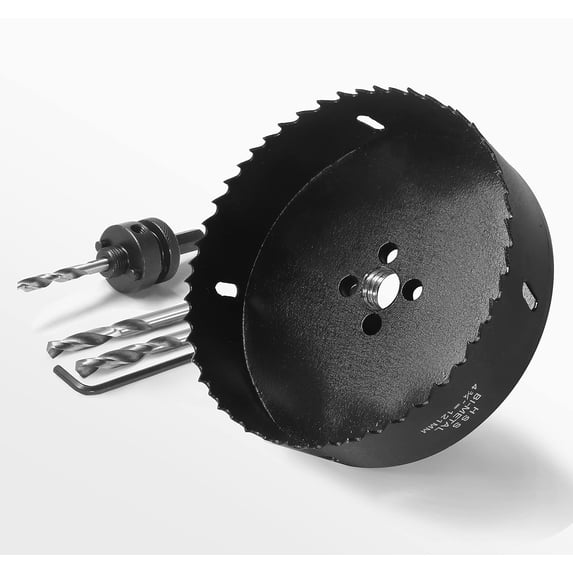 CERPXFF-4-3/4 Inch Hole Saw with 1/2" Hex Shank Quick Change Arbor, Bi ...