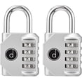 CERPXFF-4 Digit Combination Locks 2 Pack - Weatherproof Padlock with ...