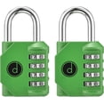 CERPXFF-4 Digit Combination Locks 2 Pack - Weatherproof Padlock with Code - Combination Lock for ...