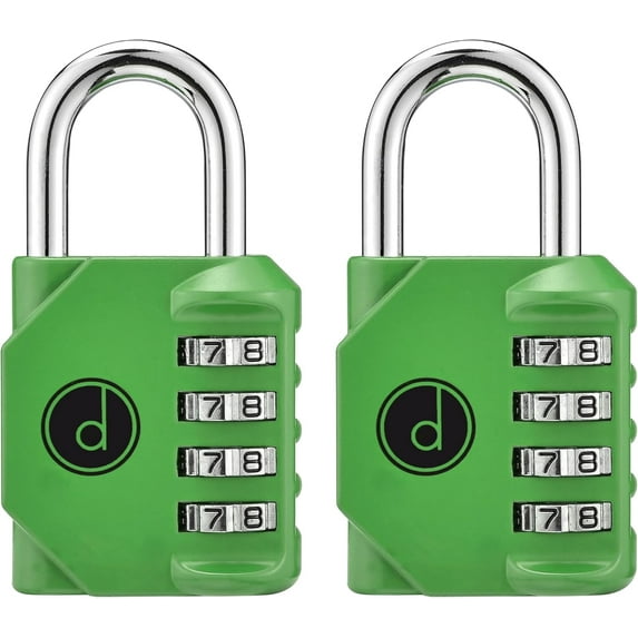 CERPXFF-4 Digit Combination Locks 2 Pack - Weatherproof Padlock with ...