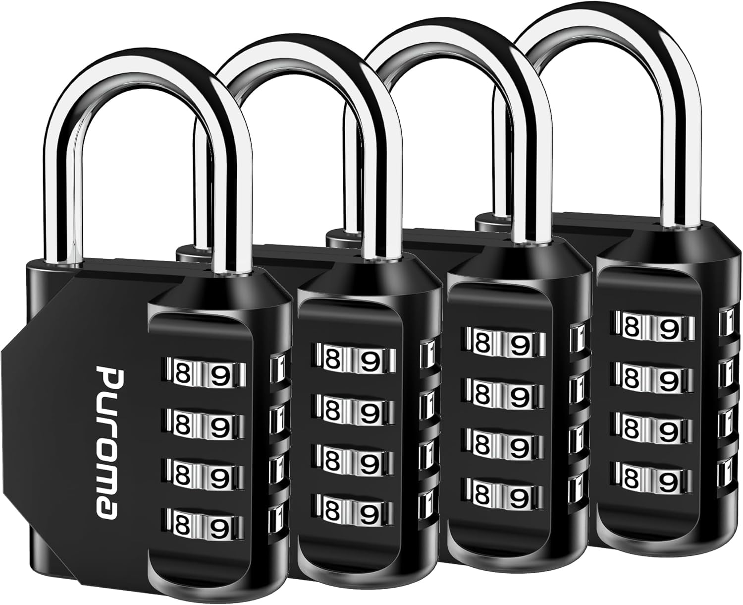 CERPXFF-4 Pack Combination Lock for Locker 4 Digit Outdoor Waterproof ...