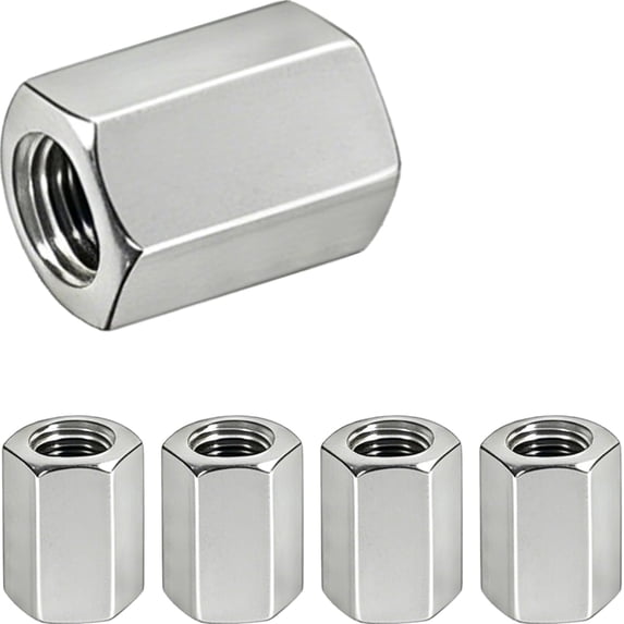 CERPXFF-4 Pcs 304 Stainless Steel hex Coupling Nuts M12 x 1.75-Pitch ...
