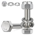 CERPXFF-(4 Sets) 3/8-16 x 3-1/2" Hex Head Screw Bolt,Lock Nuts,Flat ...