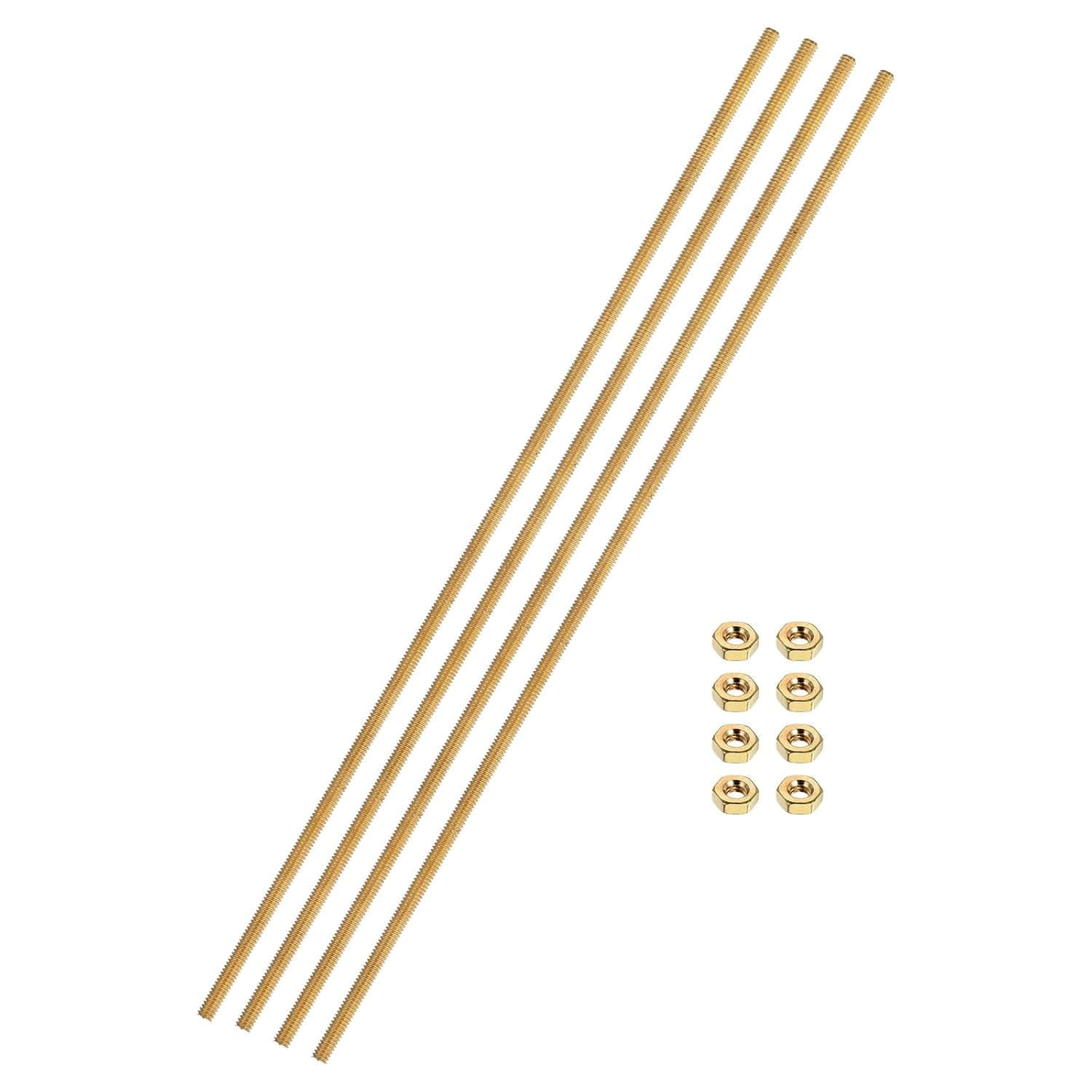 CERPXFF-4 Sets Brass Fully Threaded Rod, M2x0.4mm Pitch Right Hand ...