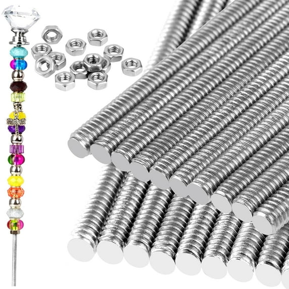 CERPXFF-40 Pcs 8/32 Inch M4 Threaded Rod Sets Include 20 Pcs Screw Rod ...