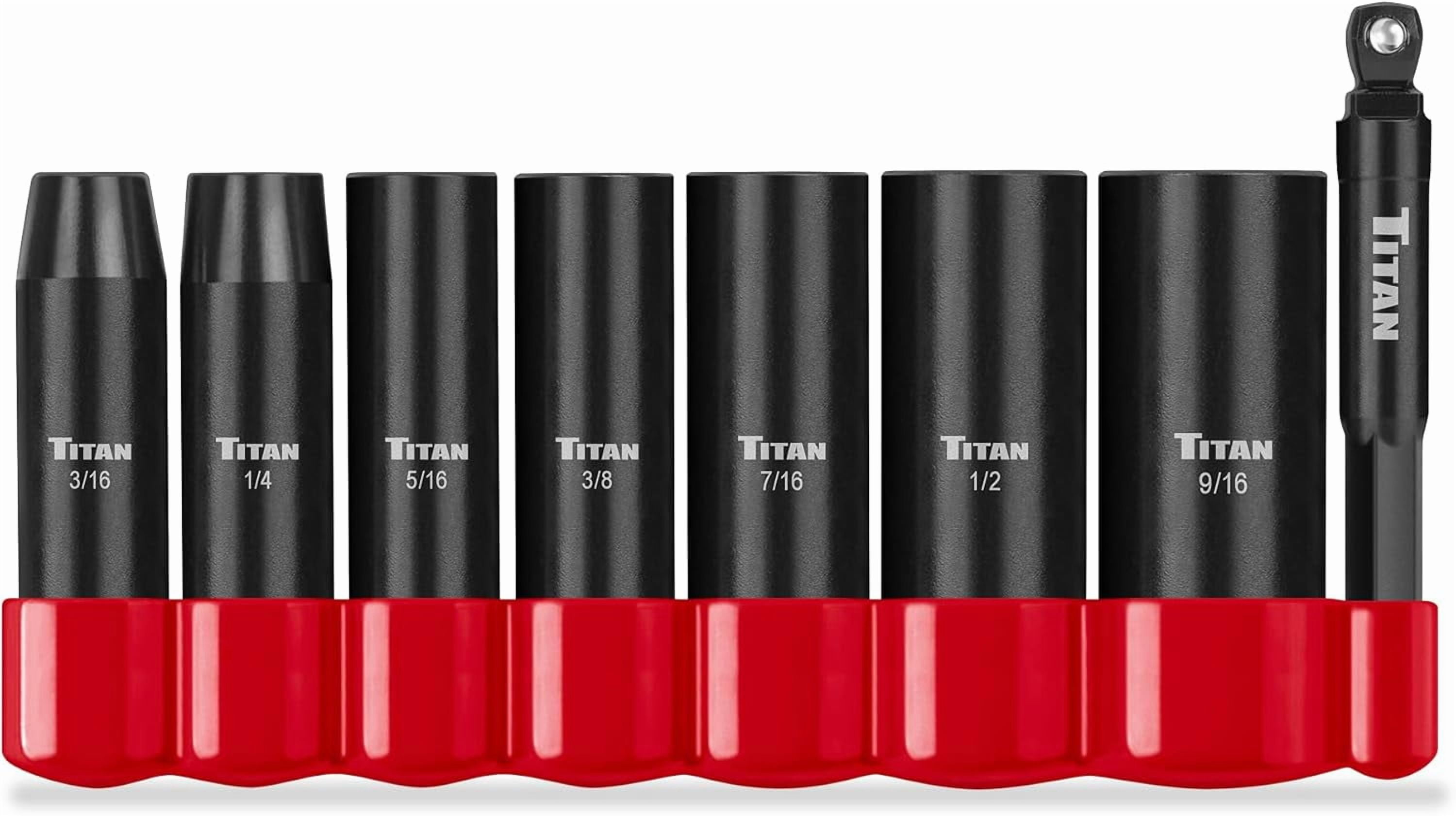 CERPXFF-46301 8-Piece 1/4-Inch Drive SAE Deep Impact Socket Set, 6 ...